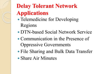 Delay telerant network | PPTX