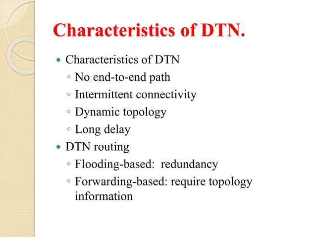 Delay telerant network | PPTX | Computer Networking | Computing