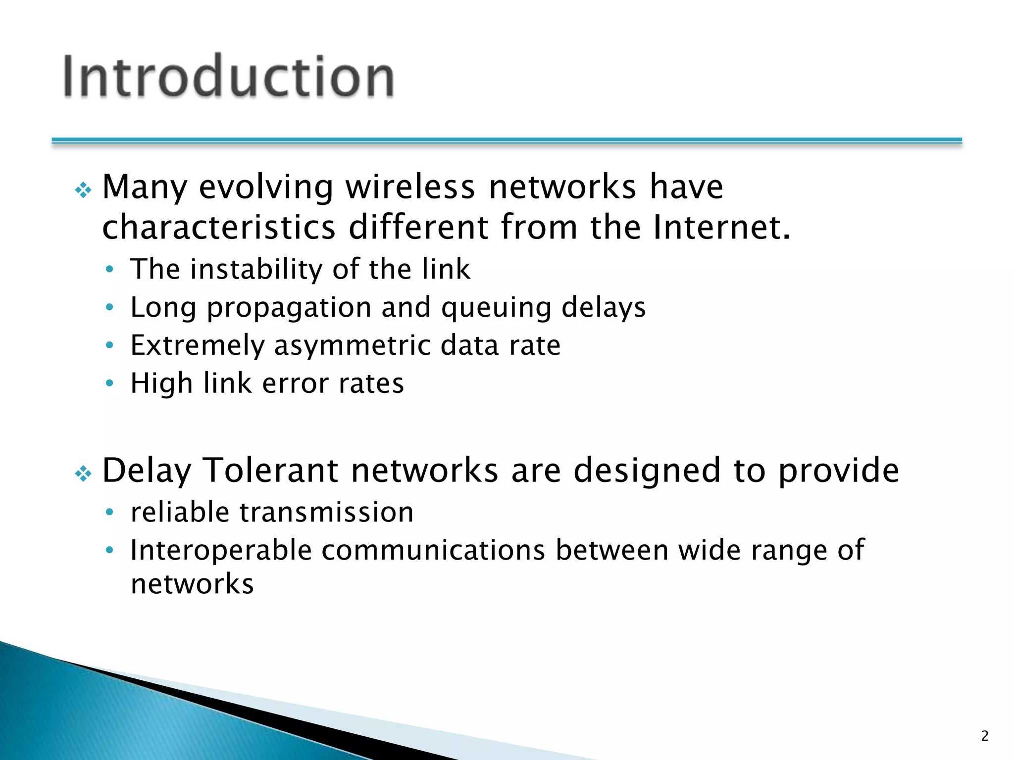 Delay Tolerant Network Presentation Pptx Computer Networking Computing