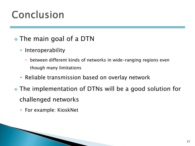 Delay Tolerant Network Presentation Pptx Computer Networking Computing