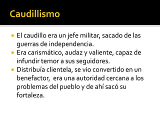 Del Caudillismo al Populismo en América Latina | PPTX