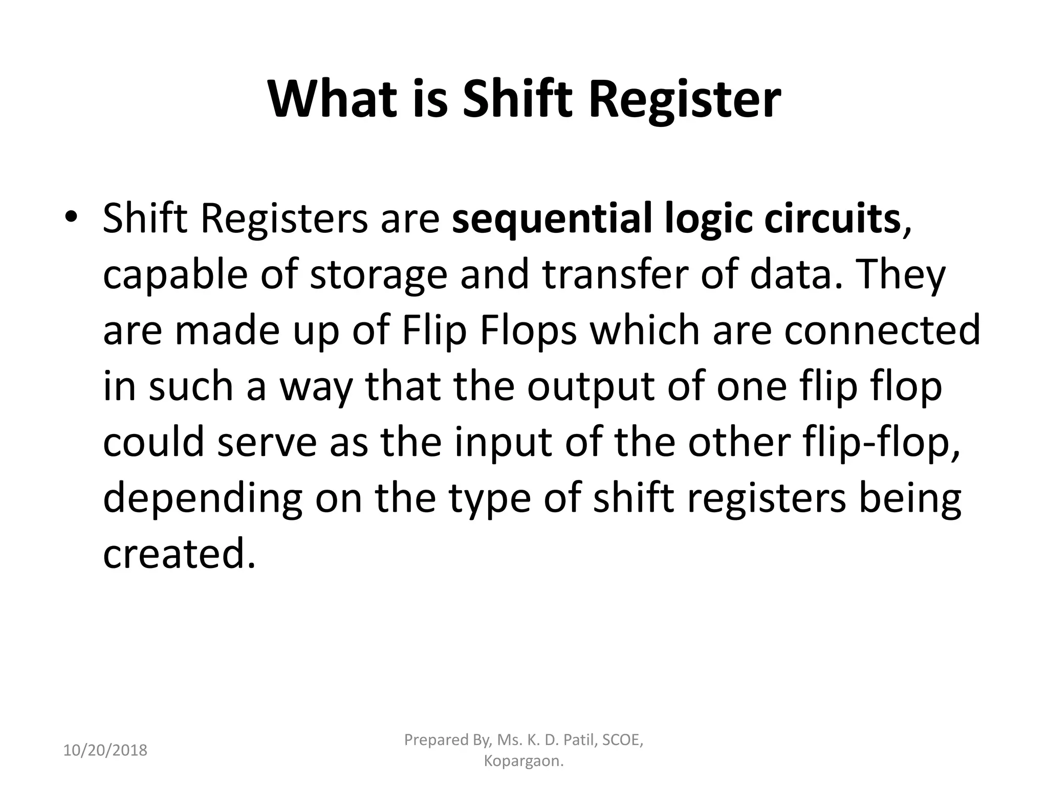 DELD Unit IV operation modes of shift register | PDF | Computing | Technology & Computing