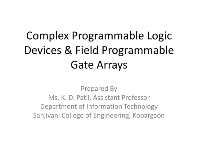 DELD Unit V cpld_fpga | PPT