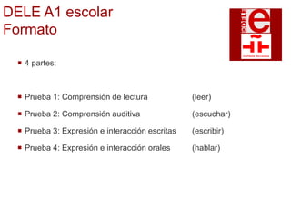 DELE A1 escolar 2016 | PPTX