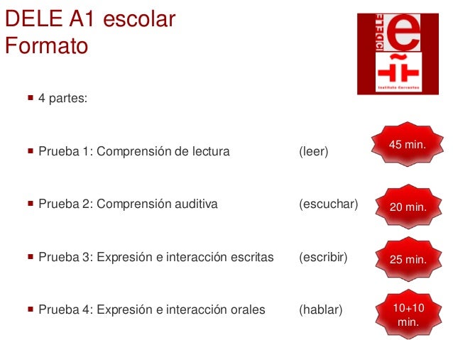 DELE A1 escolar 2016