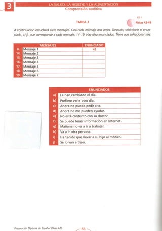 DELE A2 Examen 3 | PDF