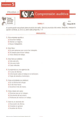DELE A2 Examen 5 | PDF