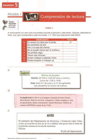 DELE A2 Examen 5 | PDF