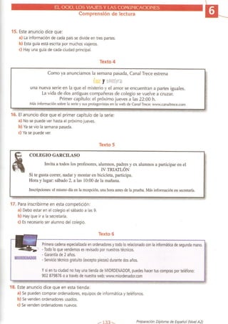 DELE A2 Examen 6 | PDF