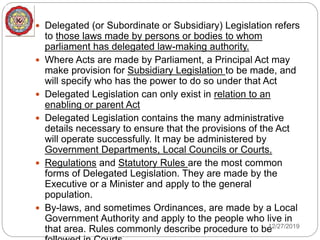 Delegated Legislation | PPTX