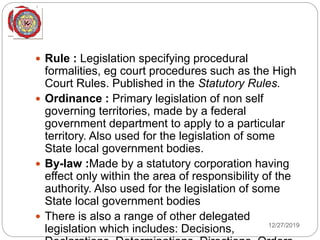 Delegated Legislation | PPTX