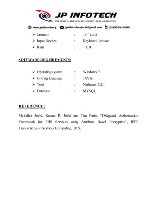 Delegated Authorization Framework for HER Services using Attribute Based Encryption | DOCX ...