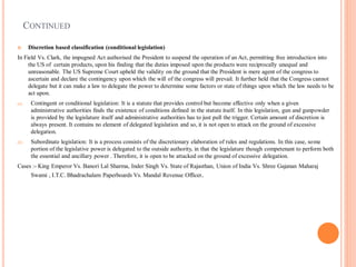 Delegated legialation ppt by prity | PDF