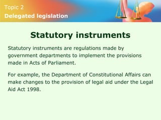 Delegated legislation | PPT