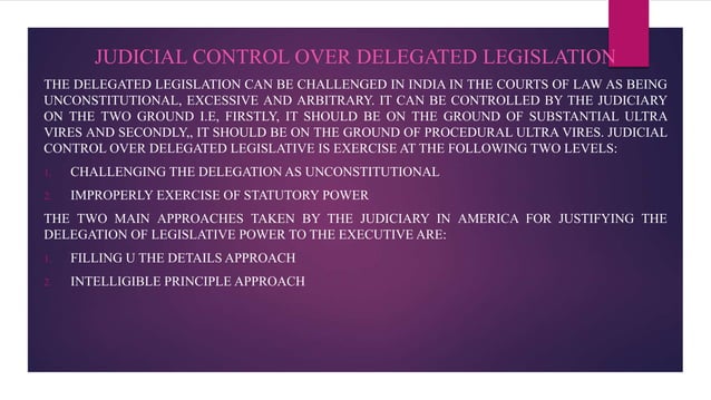 Delegated legislation in india | PPTX