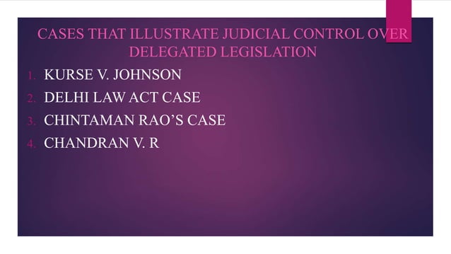 Delegated legislation in india | PPTX