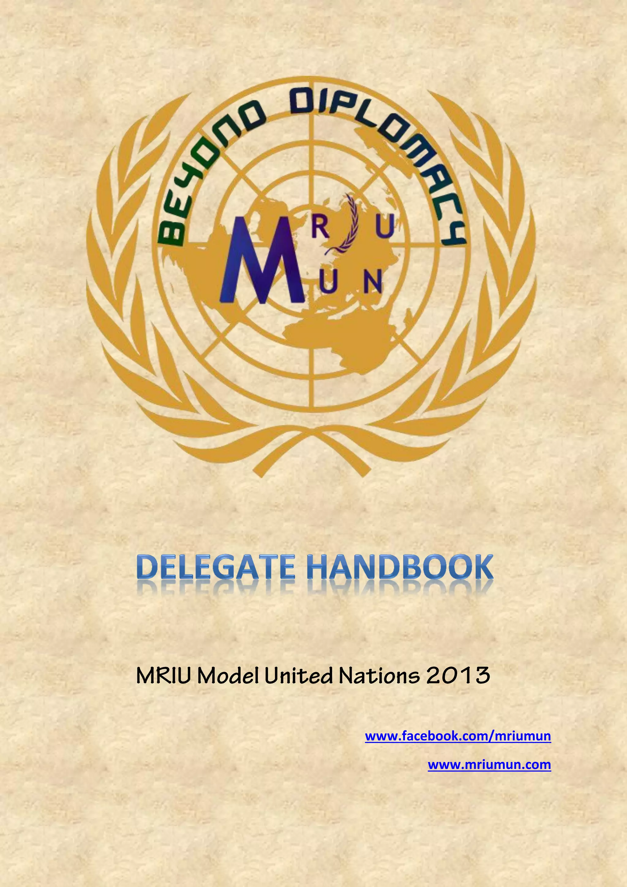 Delegate handbook for mun | PDF