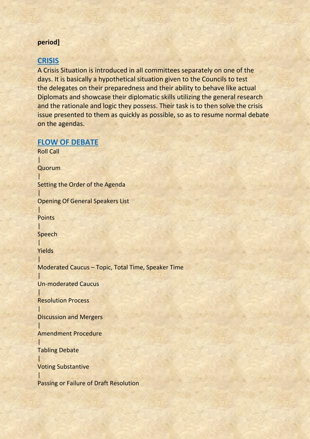 Delegate handbook for mun | PDF | Law