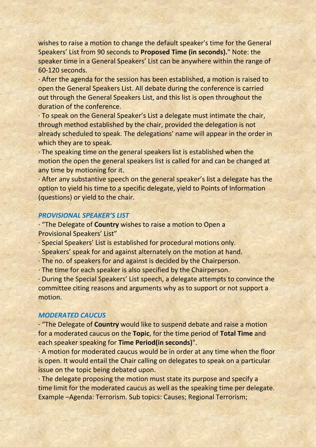 Delegate handbook for mun | PDF | Law