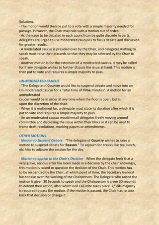 Delegate handbook for mun | PDF