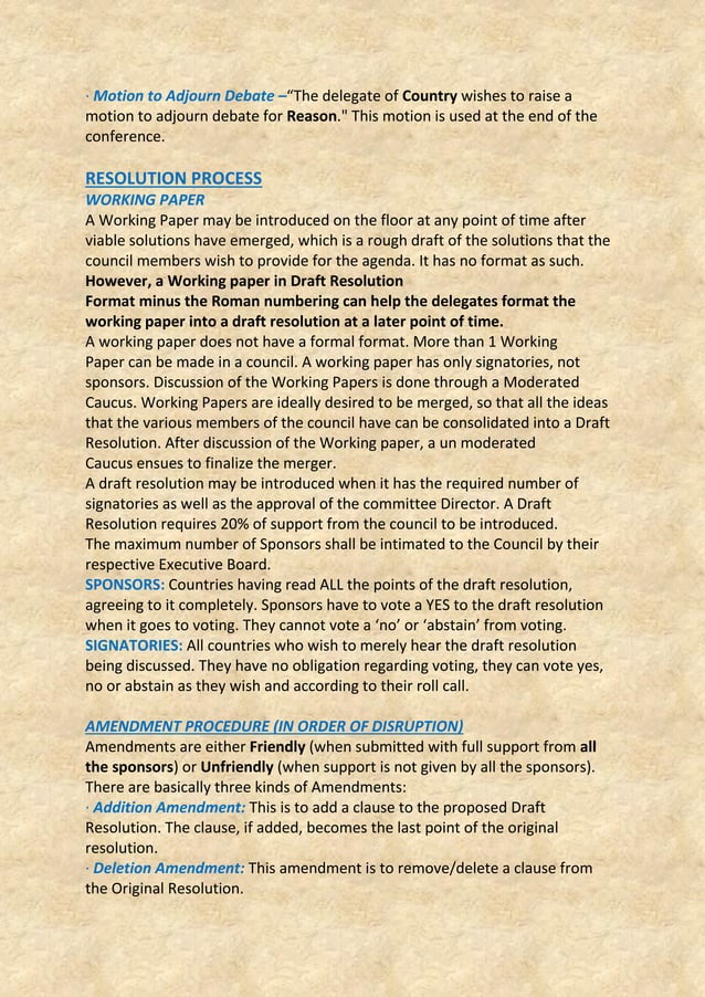 Delegate handbook for mun | PDF | Law