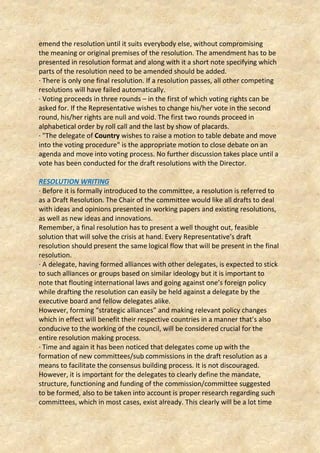 Delegate handbook for mun | PDF