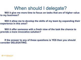 Delegate or drown | PPTX