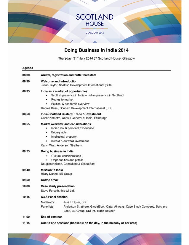 Delegate pack India | PDF | Business Expos & Conferences | Events