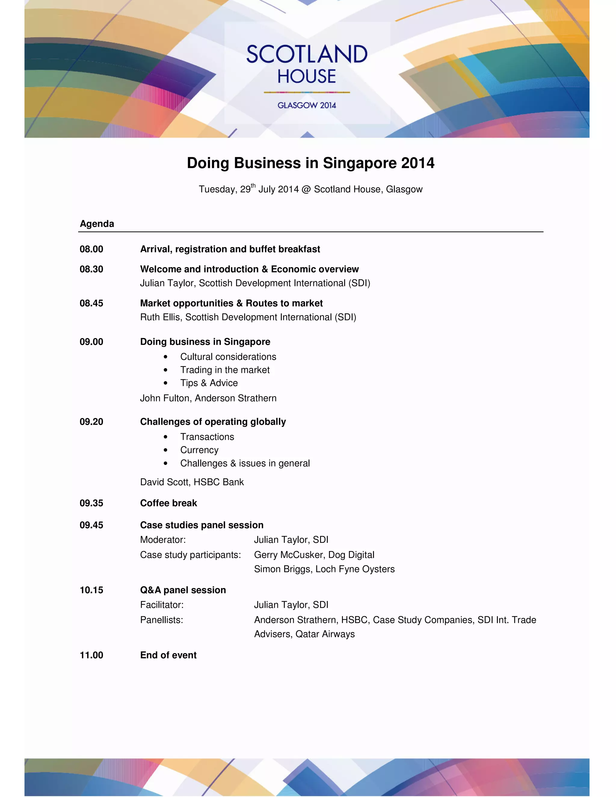 Delegate pack Singapore | PDF | Business Expos & Conferences | Events