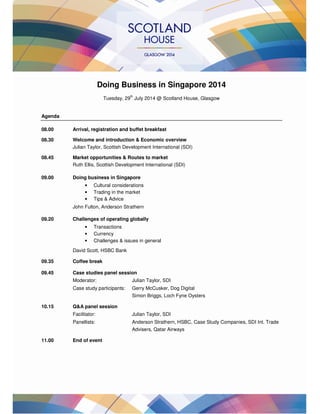 Delegate pack Singapore | PDF | Business Expos & Conferences | Events