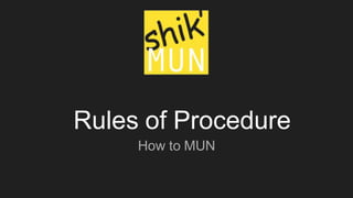 Model United nations rules of procedures | PDF