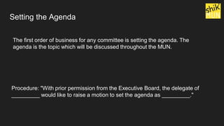 Model United nations rules of procedures | PPT