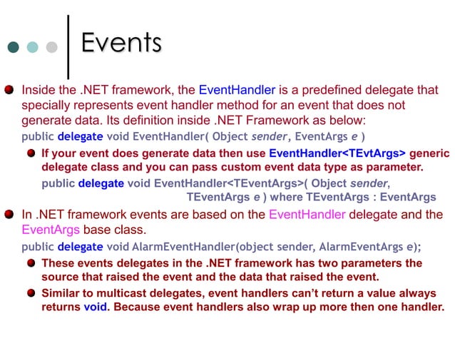 Delegates and events | PPT