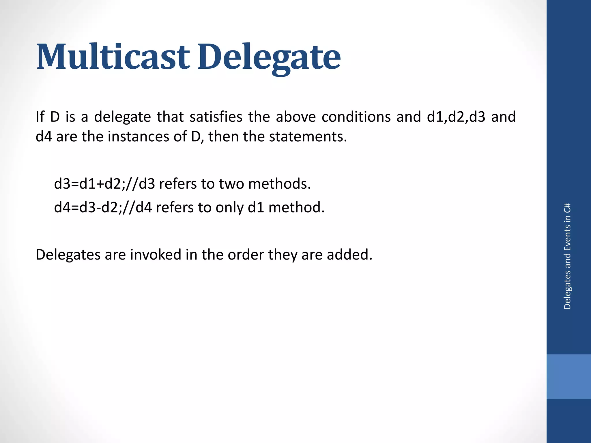 Delegates And Events In C Pptx Programming Languages Computing 6964