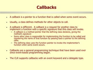 Delegates and Events in Dot net technology | PPT
