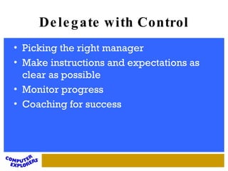 Delegating To A Manager | PPT