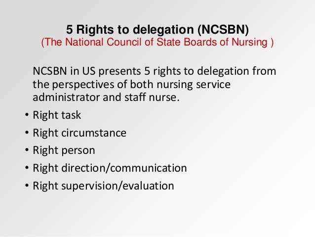 Nursing Delegation Model
