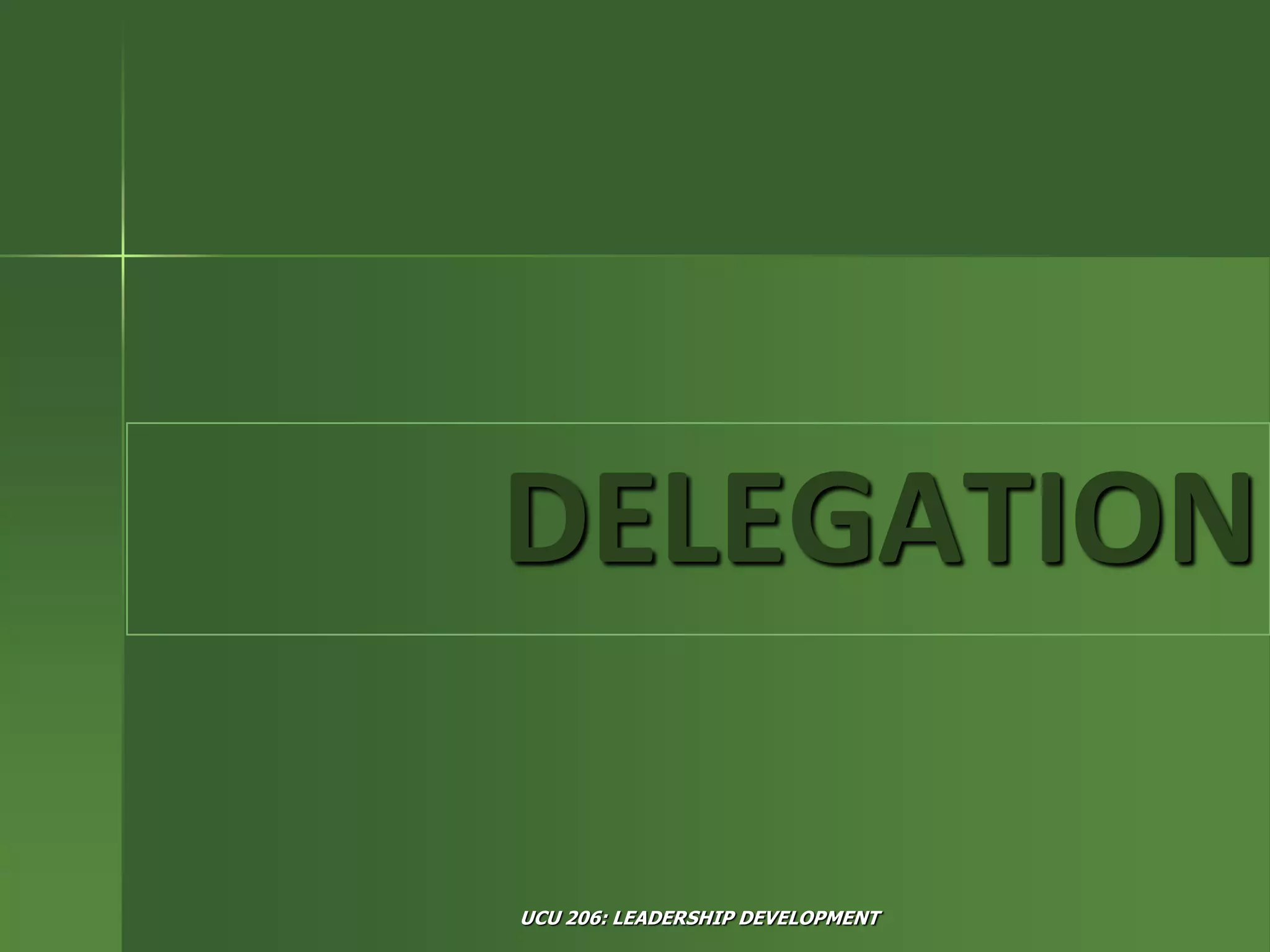 Delegation | PDF