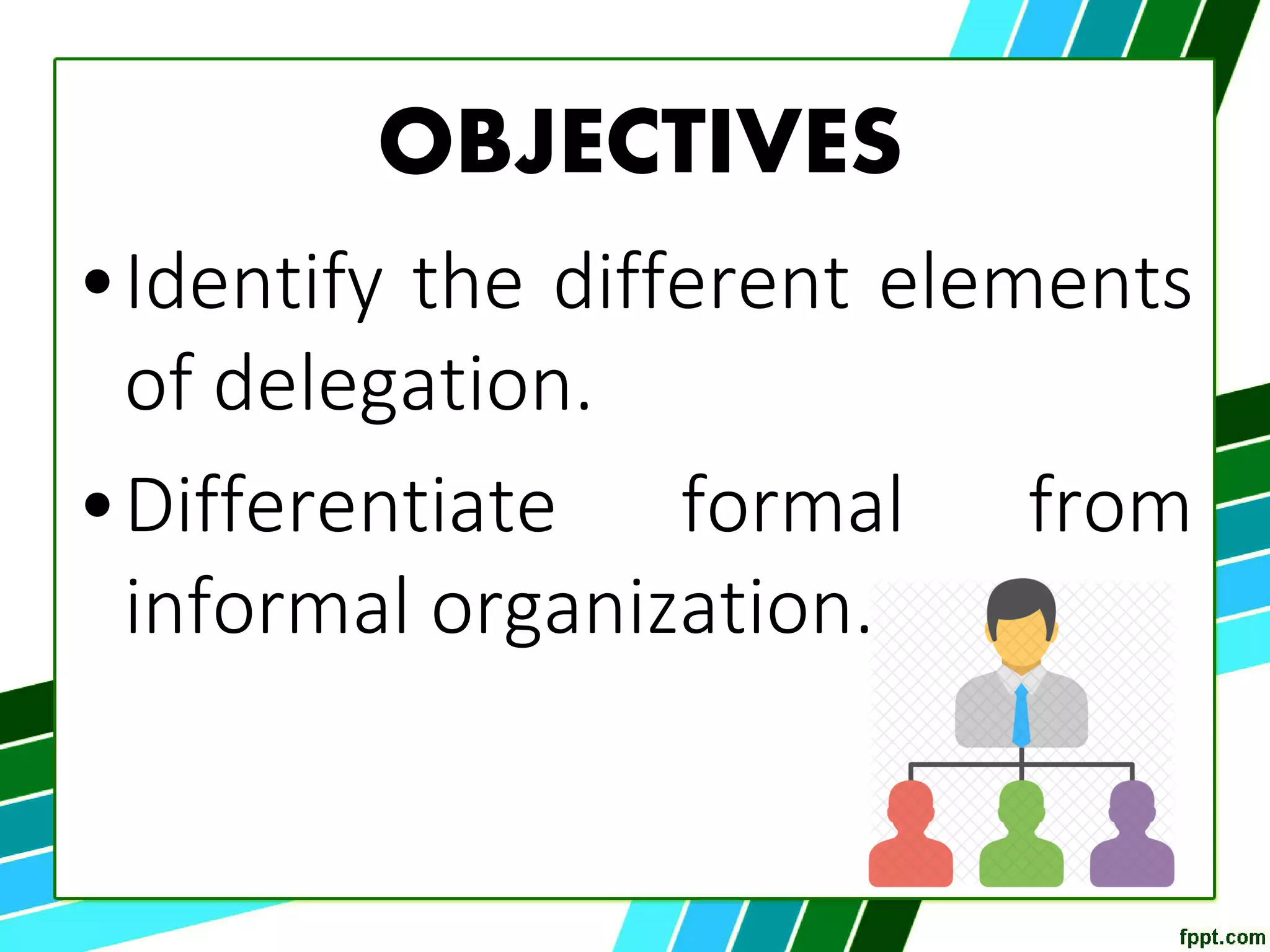 Delegation & Formal and Informal Organization | PDF