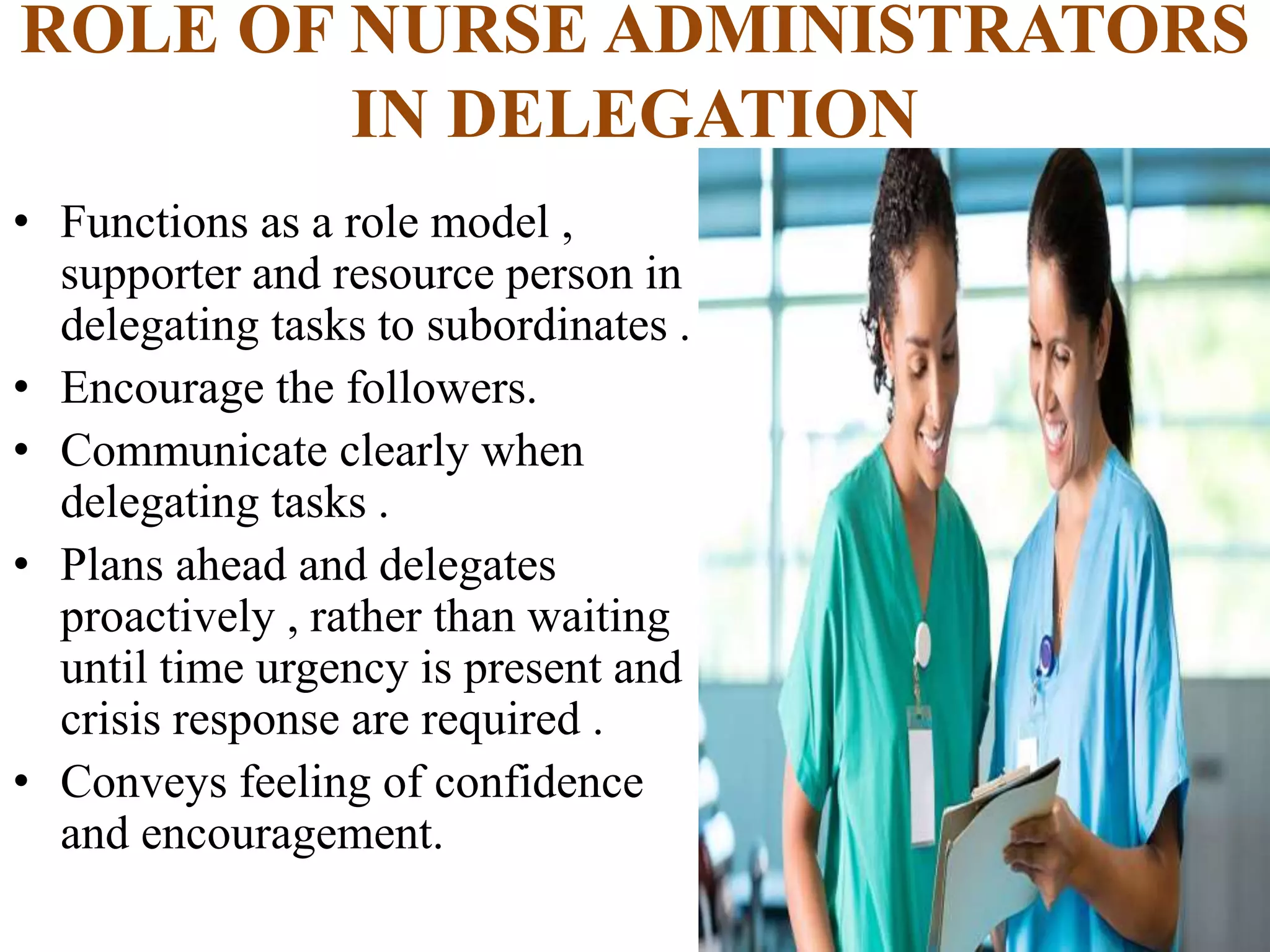 Delegation in Nursing - Mr. Manulal V S | PPTX