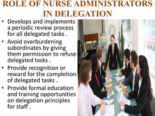 Delegation in Nursing - Mr. Manulal V S | PPTX