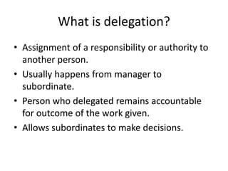 Delegation | PPT