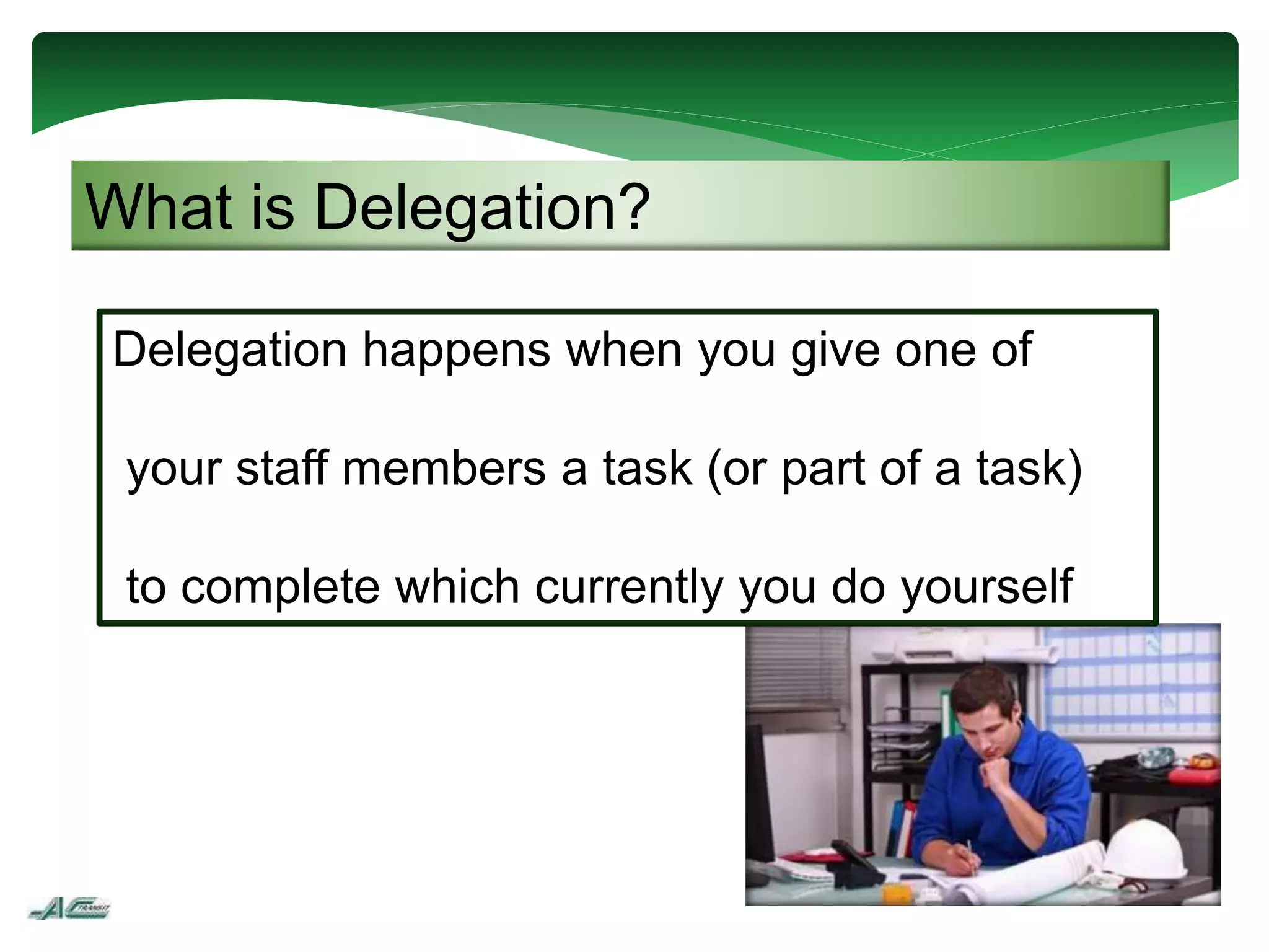 Delegation- New Supervisor Training | PPT