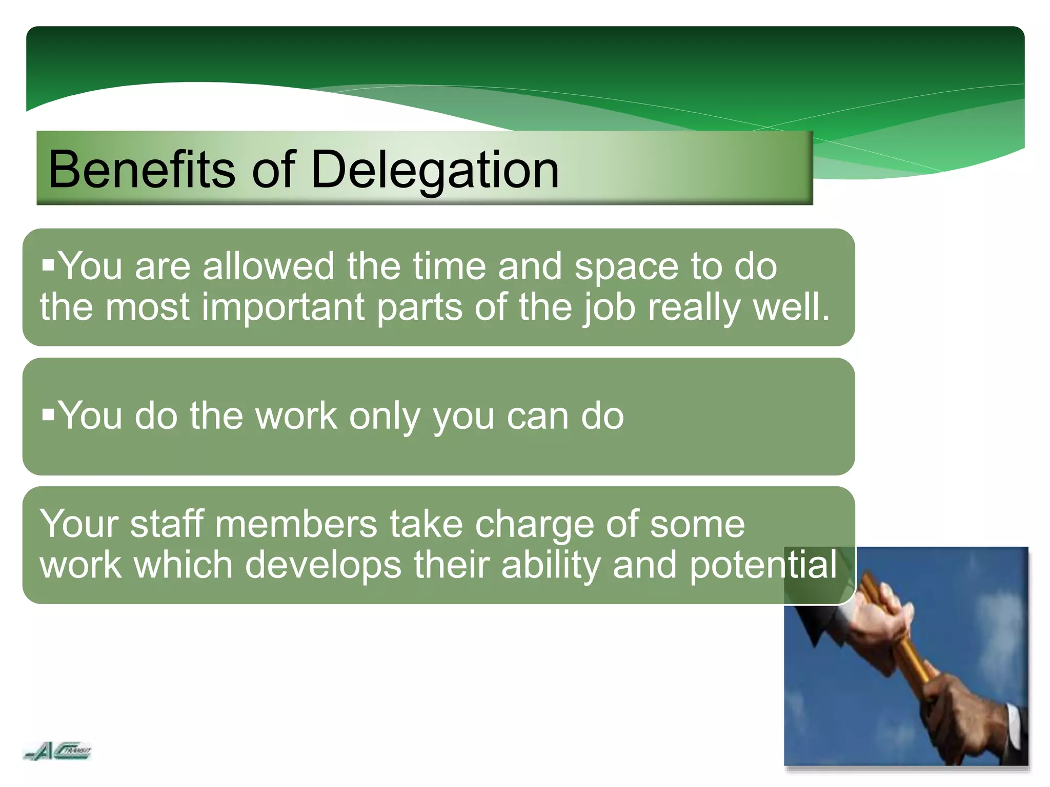 Delegation- New Supervisor Training | PPT