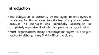 Delegation.powerpoint presentation under leadership and management | PPTX