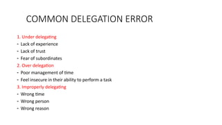 DELEGATION releated to hospital stup required | PPT