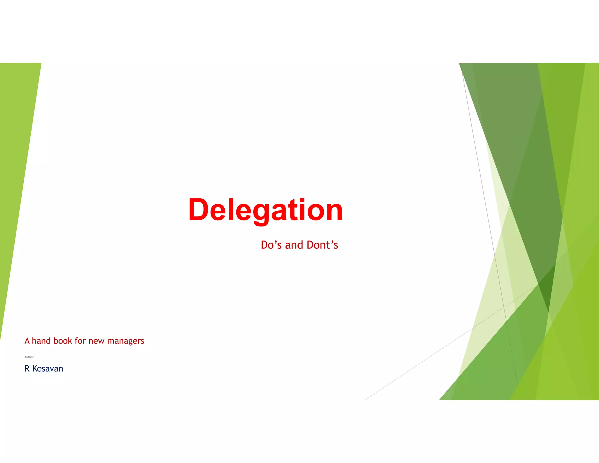 Delegation key tips | PPT
