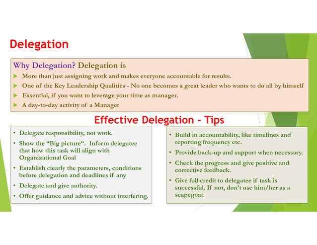 Delegation key tips | PPT