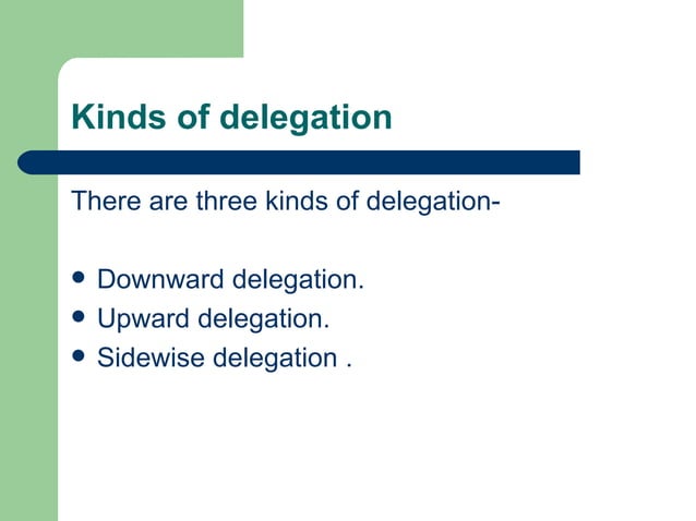 Delegation And Decentralisation Ppt