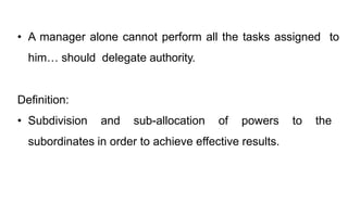 Delegation and decentralization | PPTX